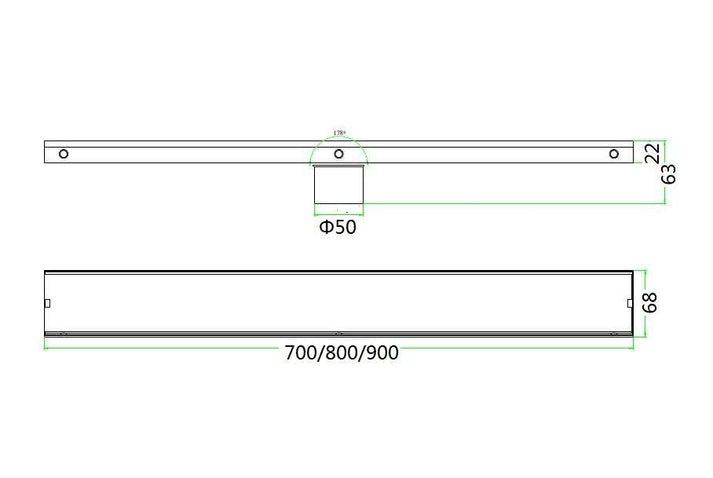 One Bathroom - Tile Insert Channel Grate Stainless Steel 700/800/900mm
